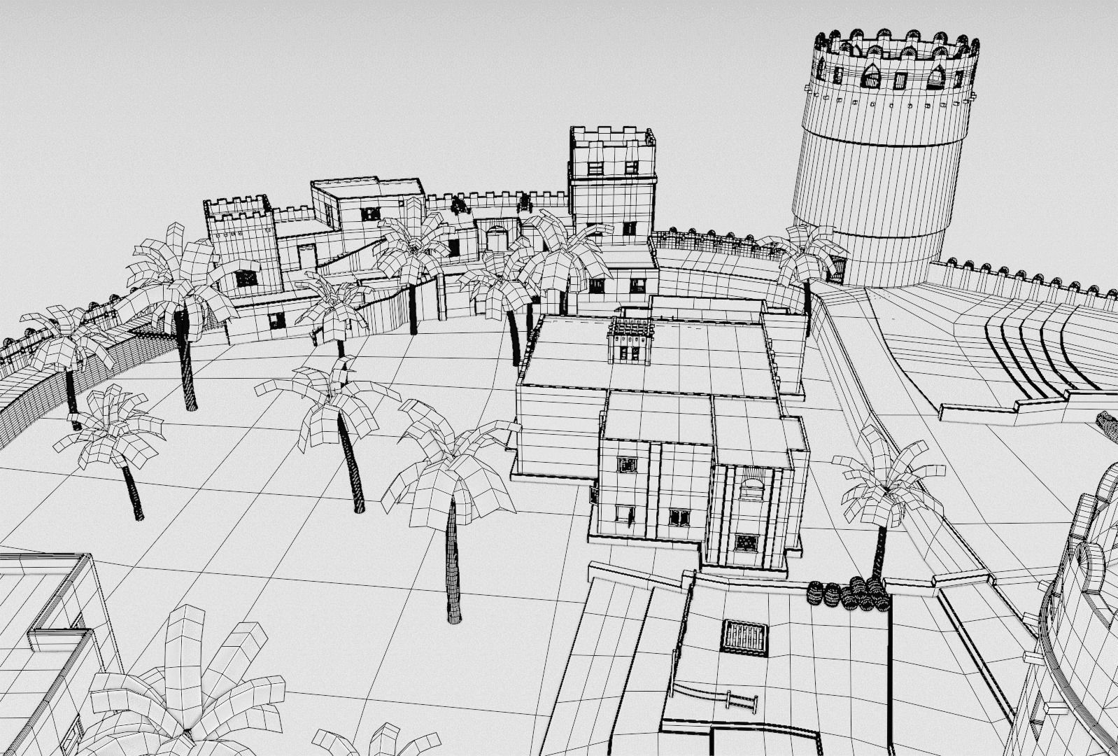 ancient desert fort 3D model | CGTrader