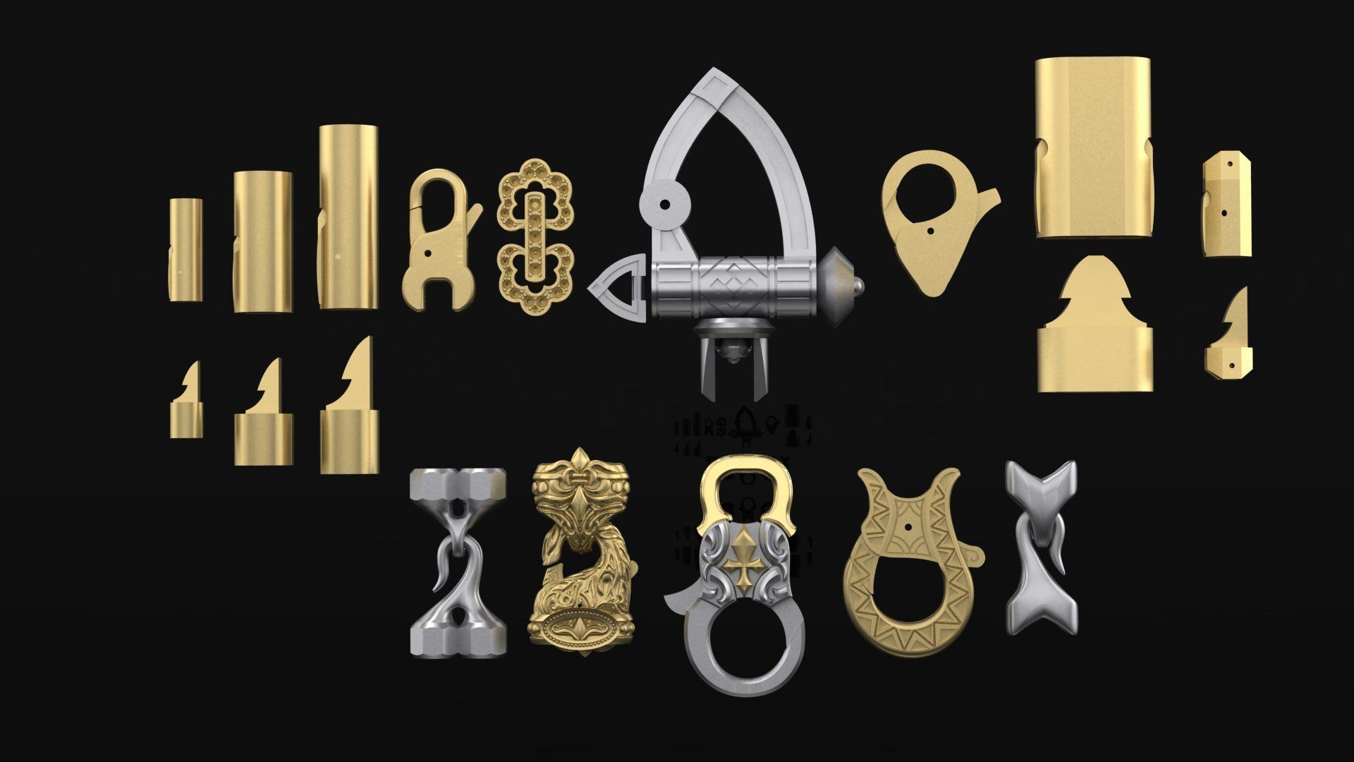 Jewelry Locks 3D model 3D printable | CGTrader