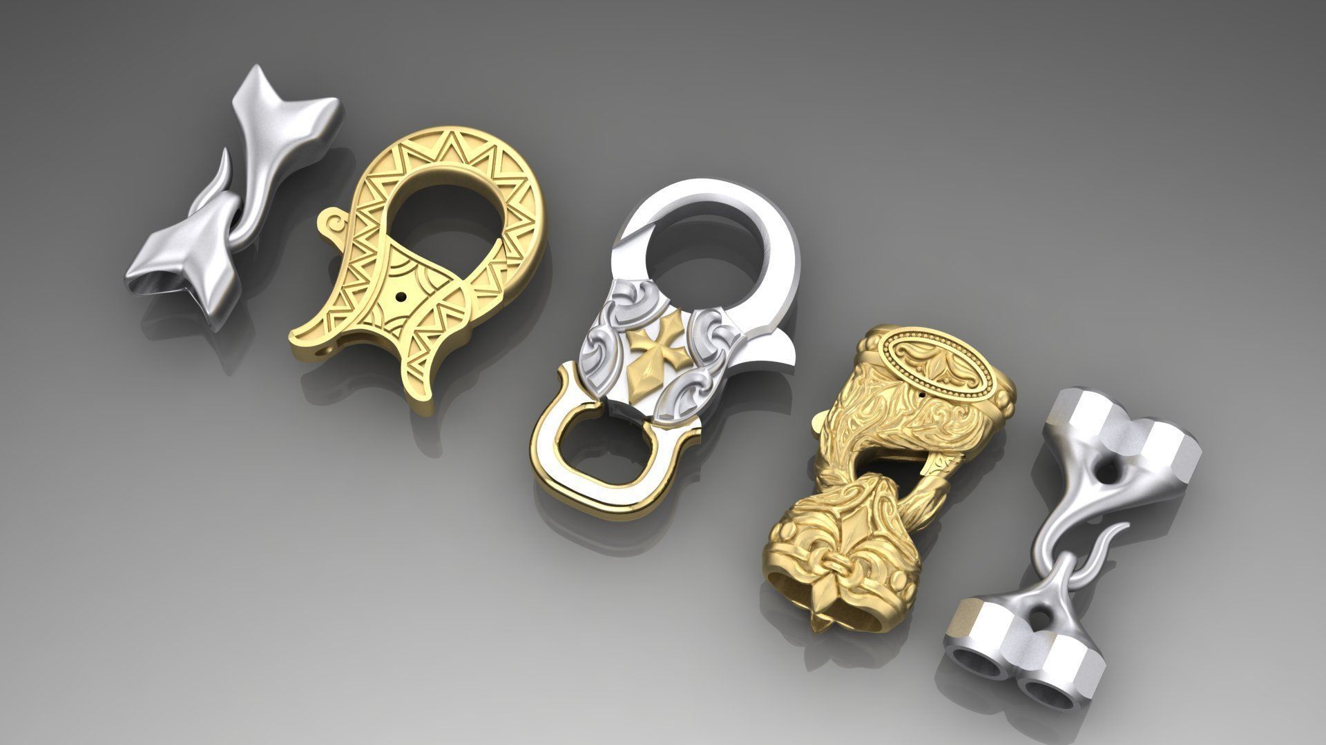 Jewelry Locks 3D model 3D printable | CGTrader