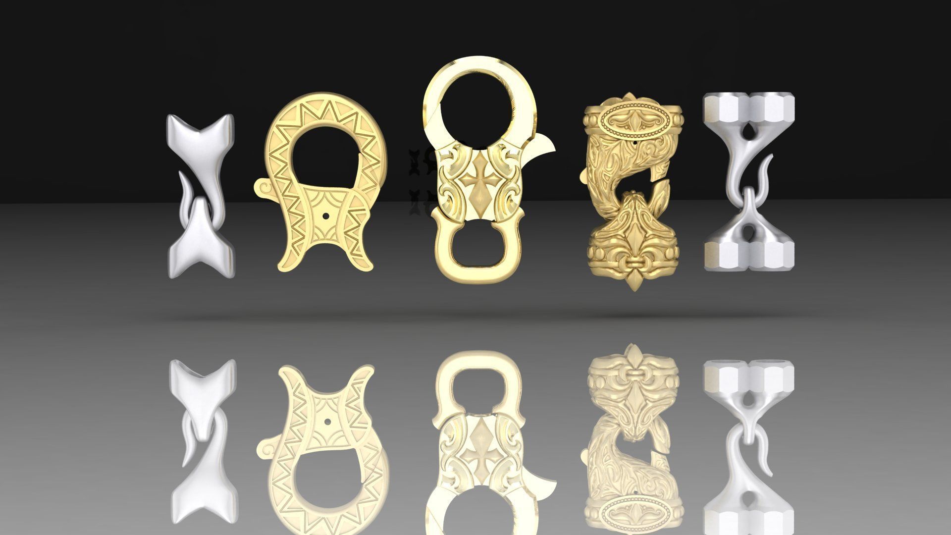Jewelry Locks 3D model 3D printable | CGTrader
