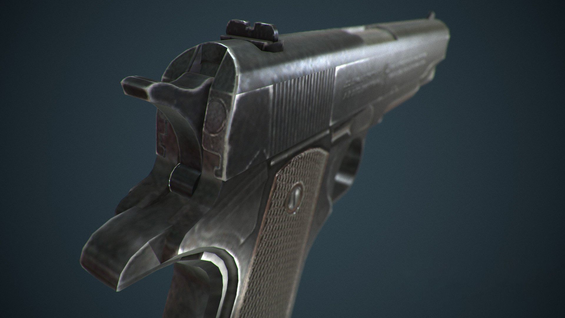 3D model M1911 Low-poly 3D model pistol VR / AR / low-poly | CGTrader