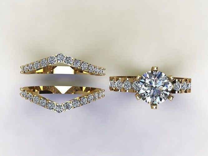 Women ring can use in 2 model ring popular model R32 3D model | CGTrader