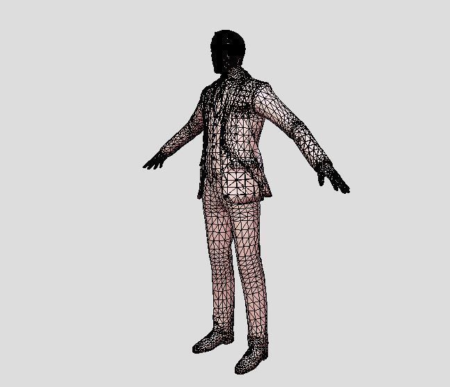 Male man Suit 3D model 3D printable | CGTrader