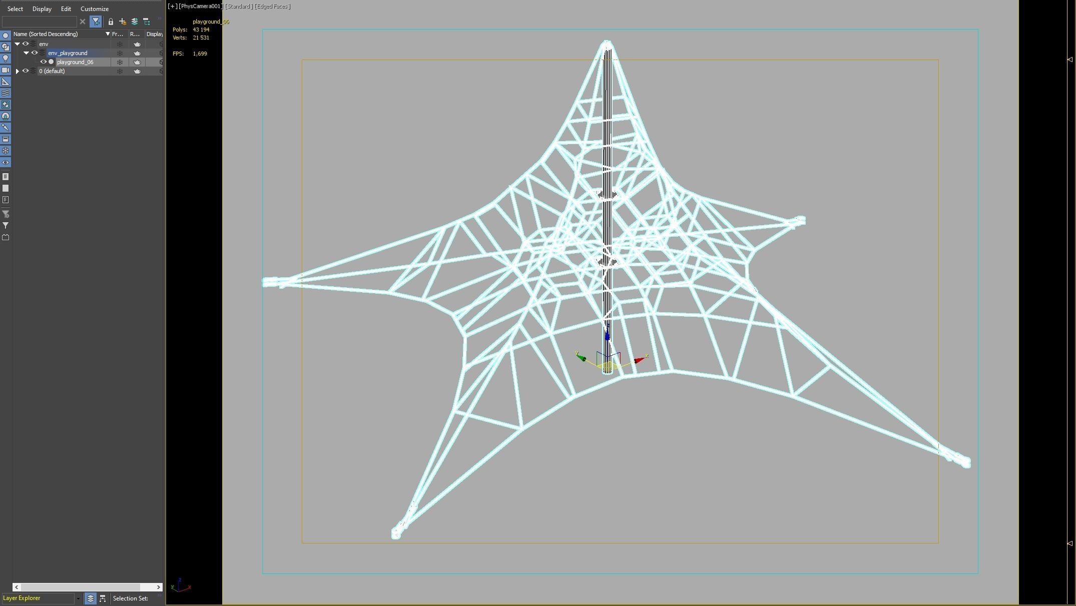 children rope climbing pyramid 3D model | CGTrader