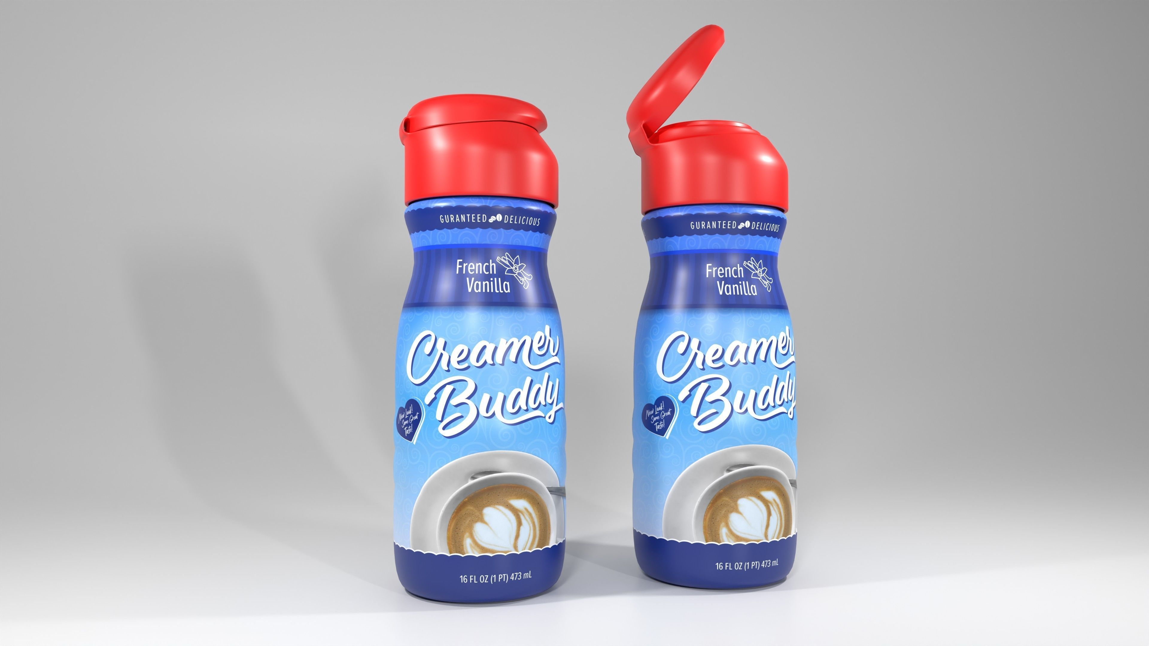 16oz Coffee Creamer Bottle 3D model | CGTrader