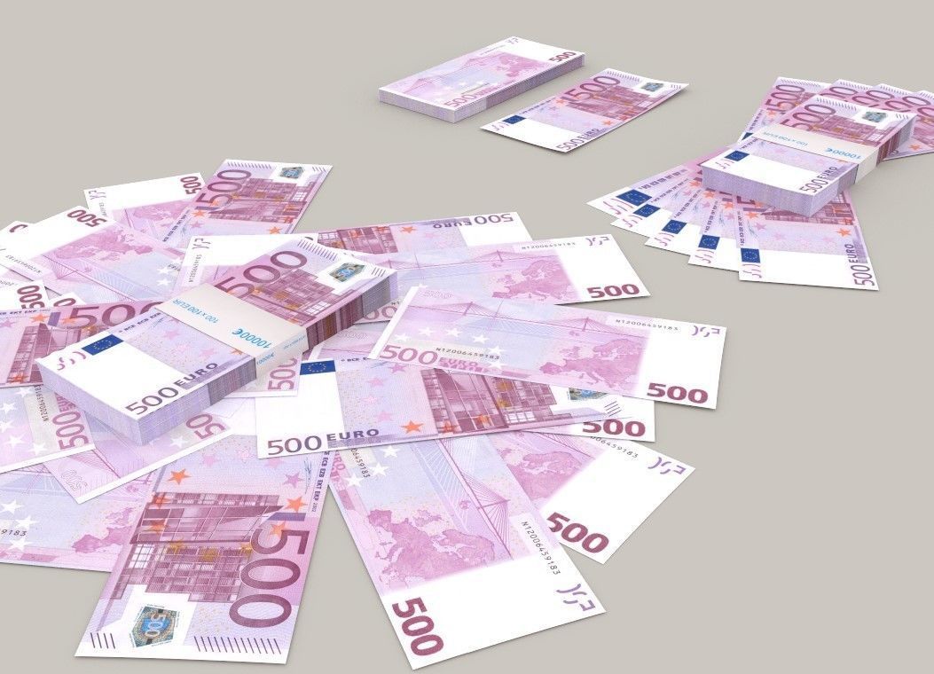 500 euro banknote packs 3D model | CGTrader