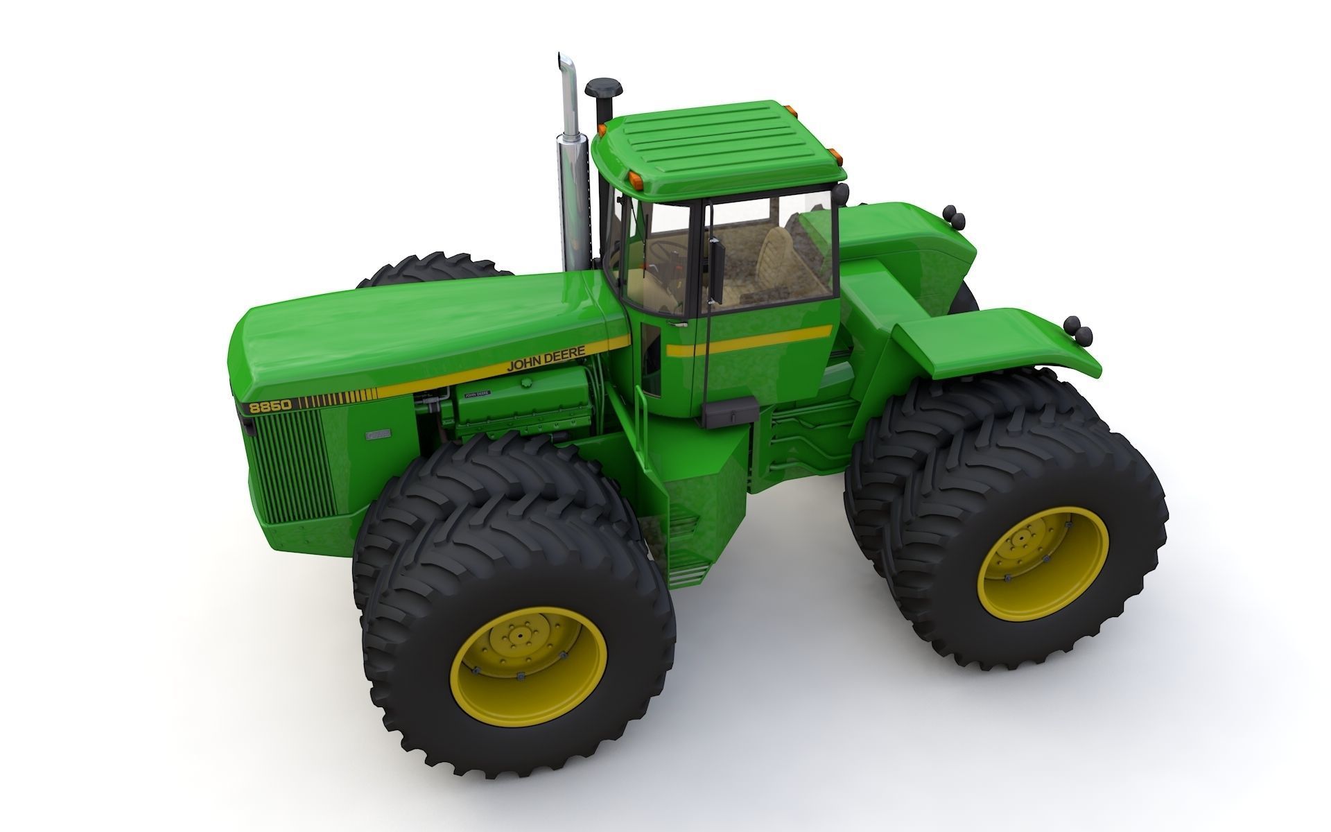 JOHN DEERE 8850 4WD Tractor 1985 3D model | CGTrader