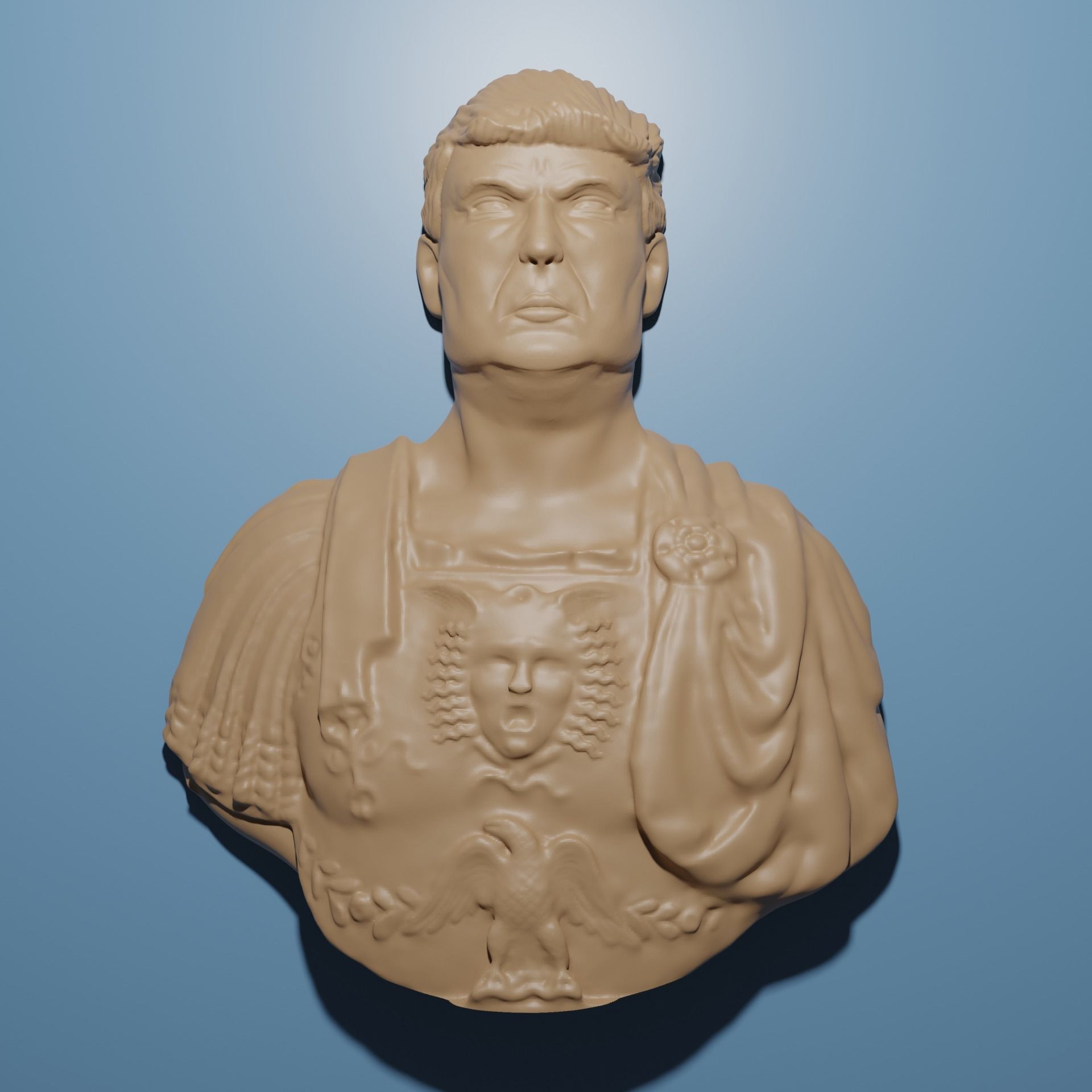 God Emperor Donald Trump 3D STL Model for CNC Router Engraver 3D model ...