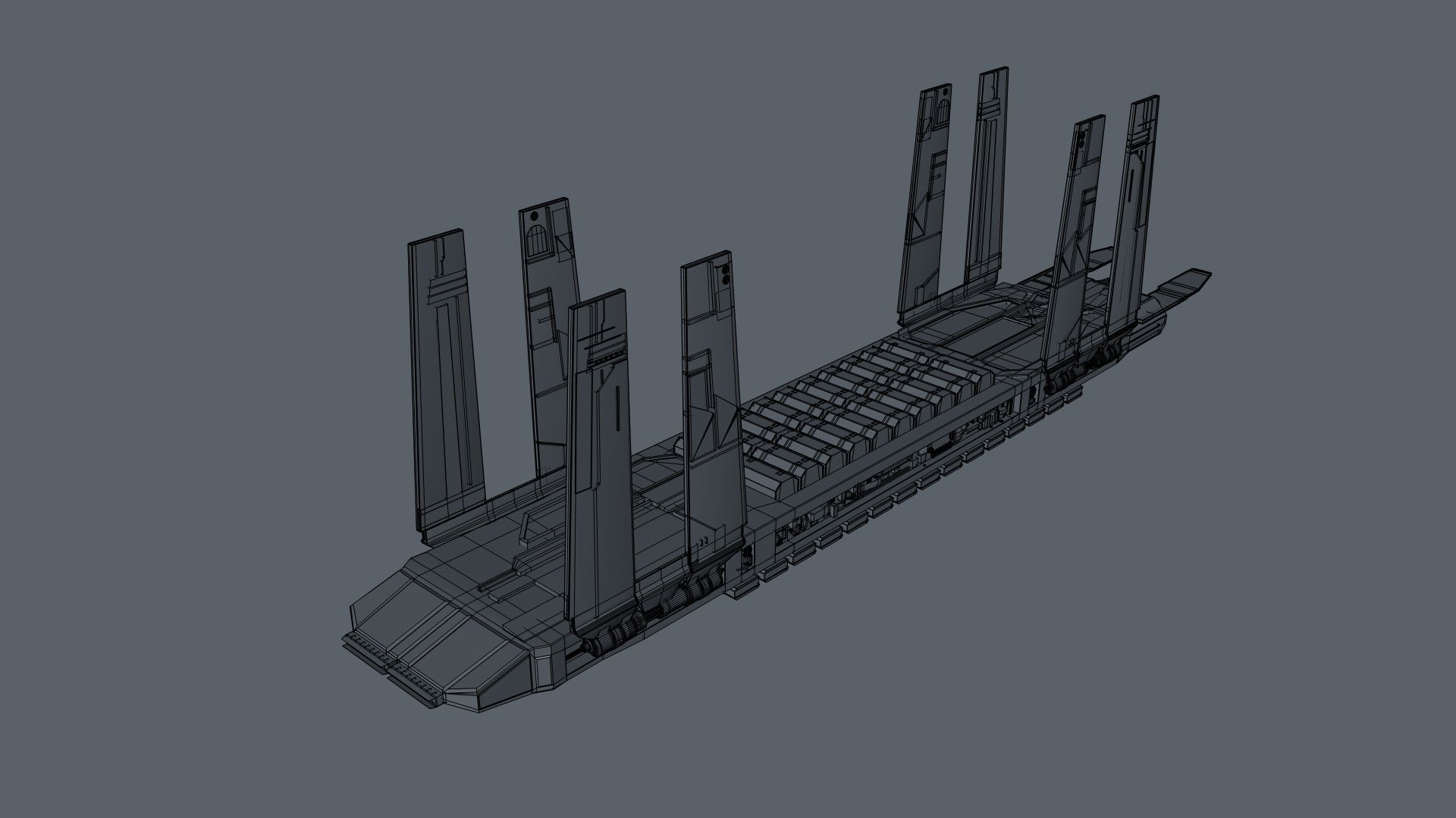 3D model Eta-class supply barge Spaceship VR / AR / low-poly | CGTrader