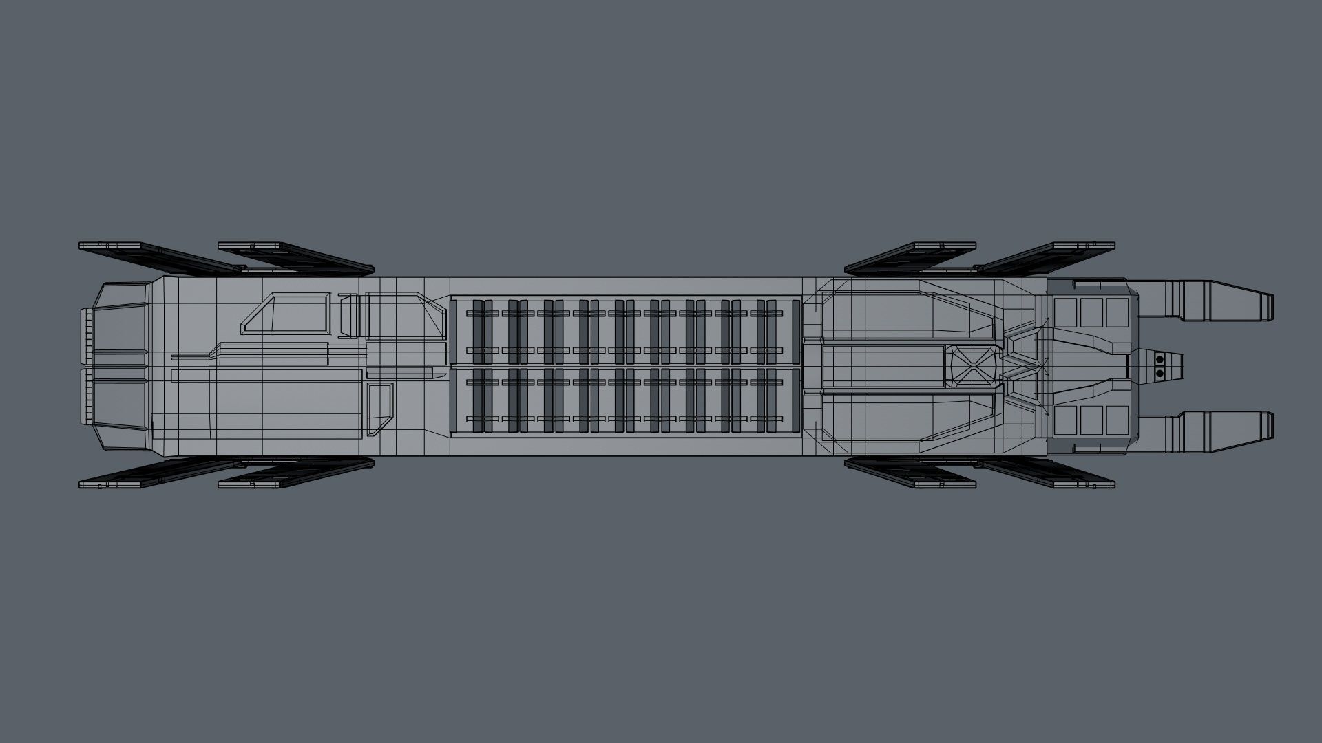 3D model Eta-class supply barge Spaceship VR / AR / low-poly | CGTrader