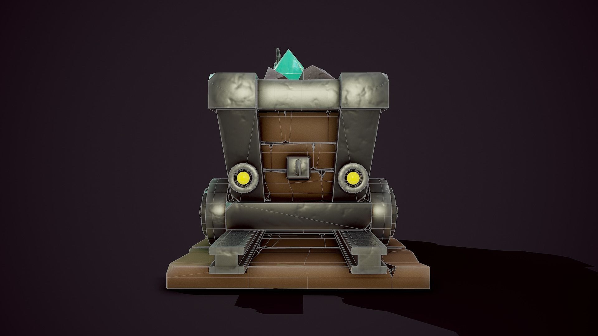 Stylized Mine Cart - Tutorial Included 3D model | CGTrader