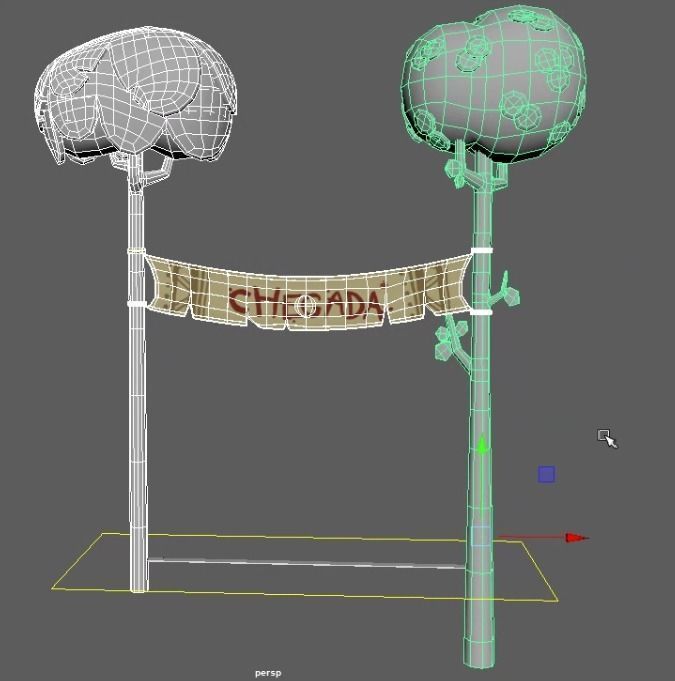 Finish line 3D model rigged | CGTrader