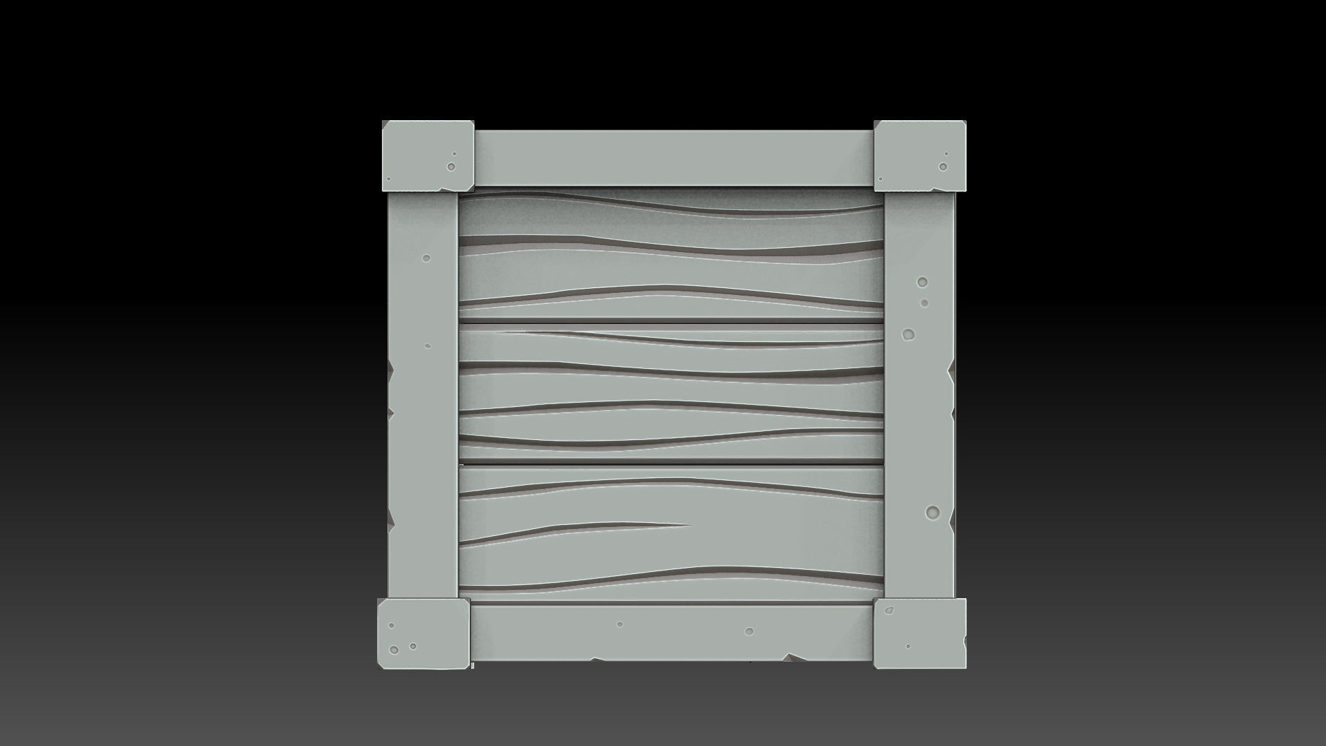 stylized wooden box 3D model | CGTrader