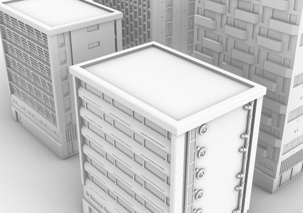 Modular Buildings Pack I - Modern-Cyberpunk 3D model 3D printable ...