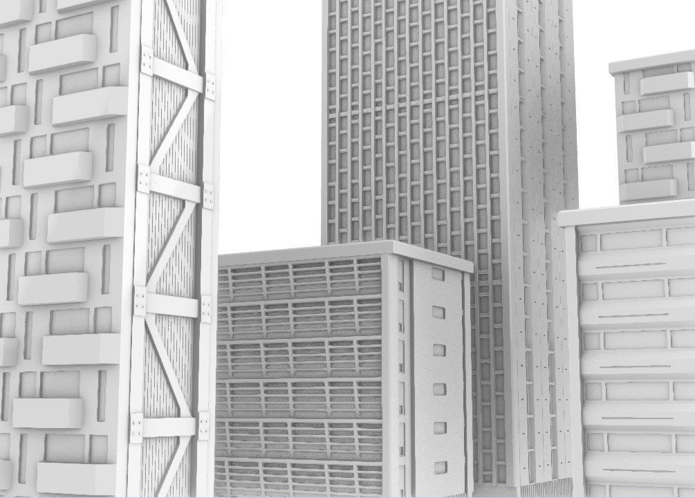 Modular Buildings Pack I - Modern-Cyberpunk 3D model 3D printable ...