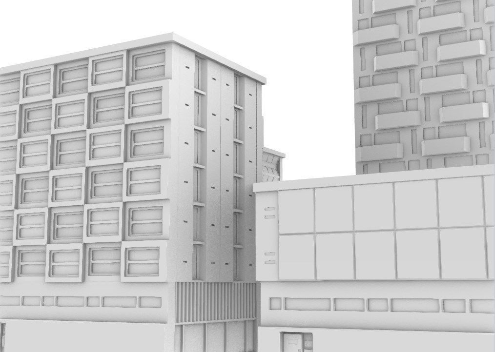 Modular Buildings Pack I - Modern-Cyberpunk 3D model 3D printable ...