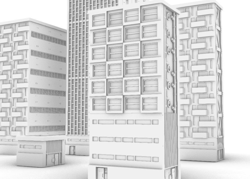Modular Buildings Pack I - Modern-Cyberpunk 3D model 3D printable ...
