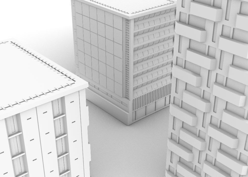 Modular Buildings Pack I - Modern-Cyberpunk 3D model 3D printable ...