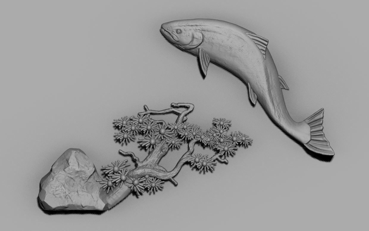 salmon fish 3D model 3D printable | CGTrader