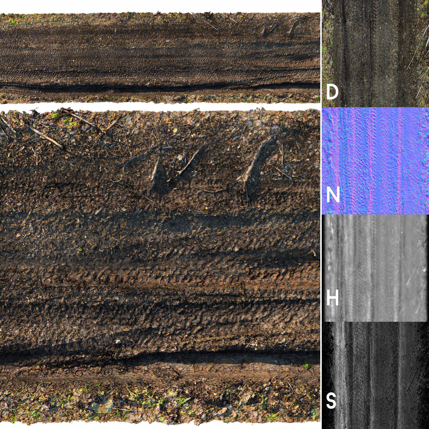 3D model Dirt road material 04 VR / AR / low-poly | CGTrader