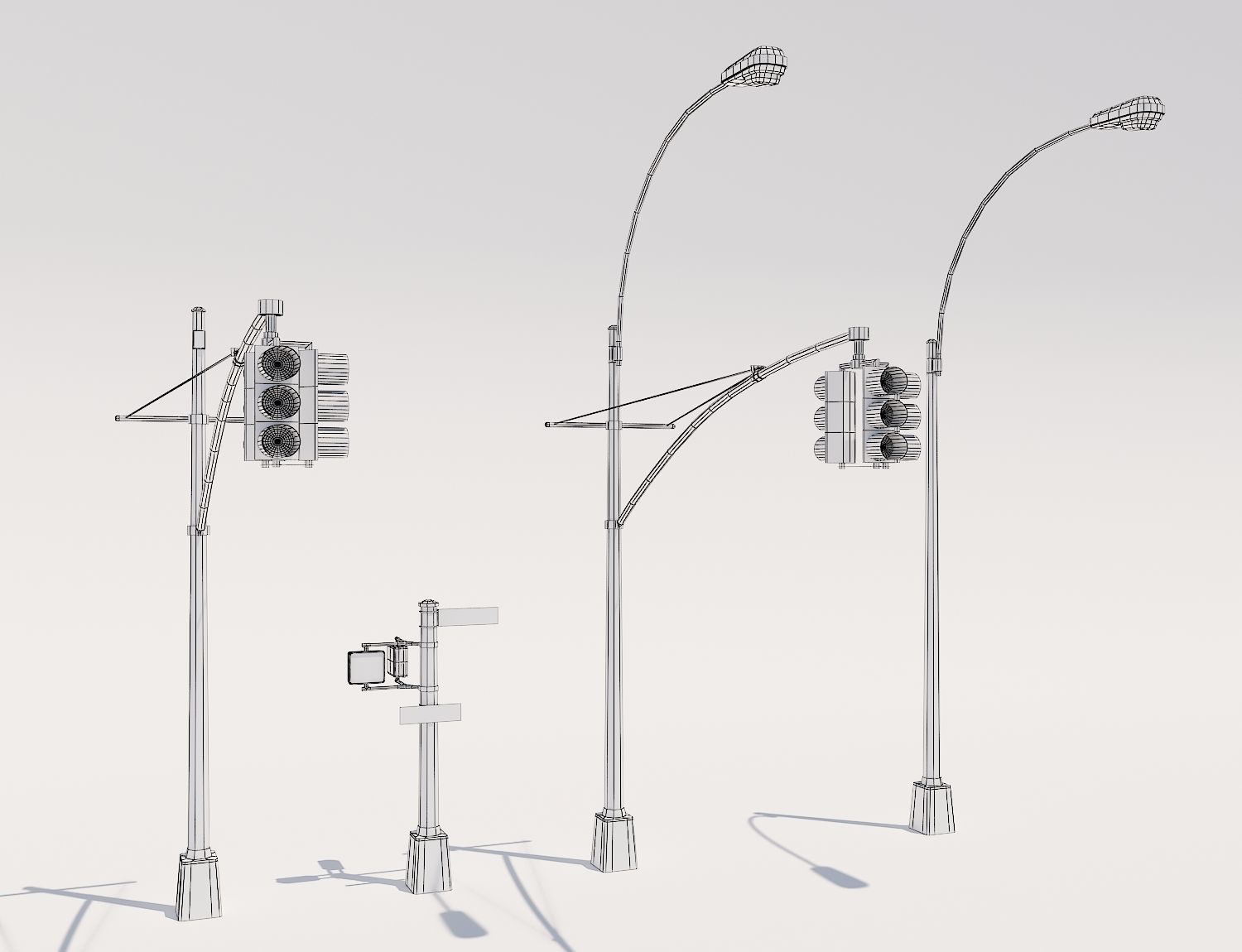 3D model Traffic Light NYC VR / AR / low-poly | CGTrader