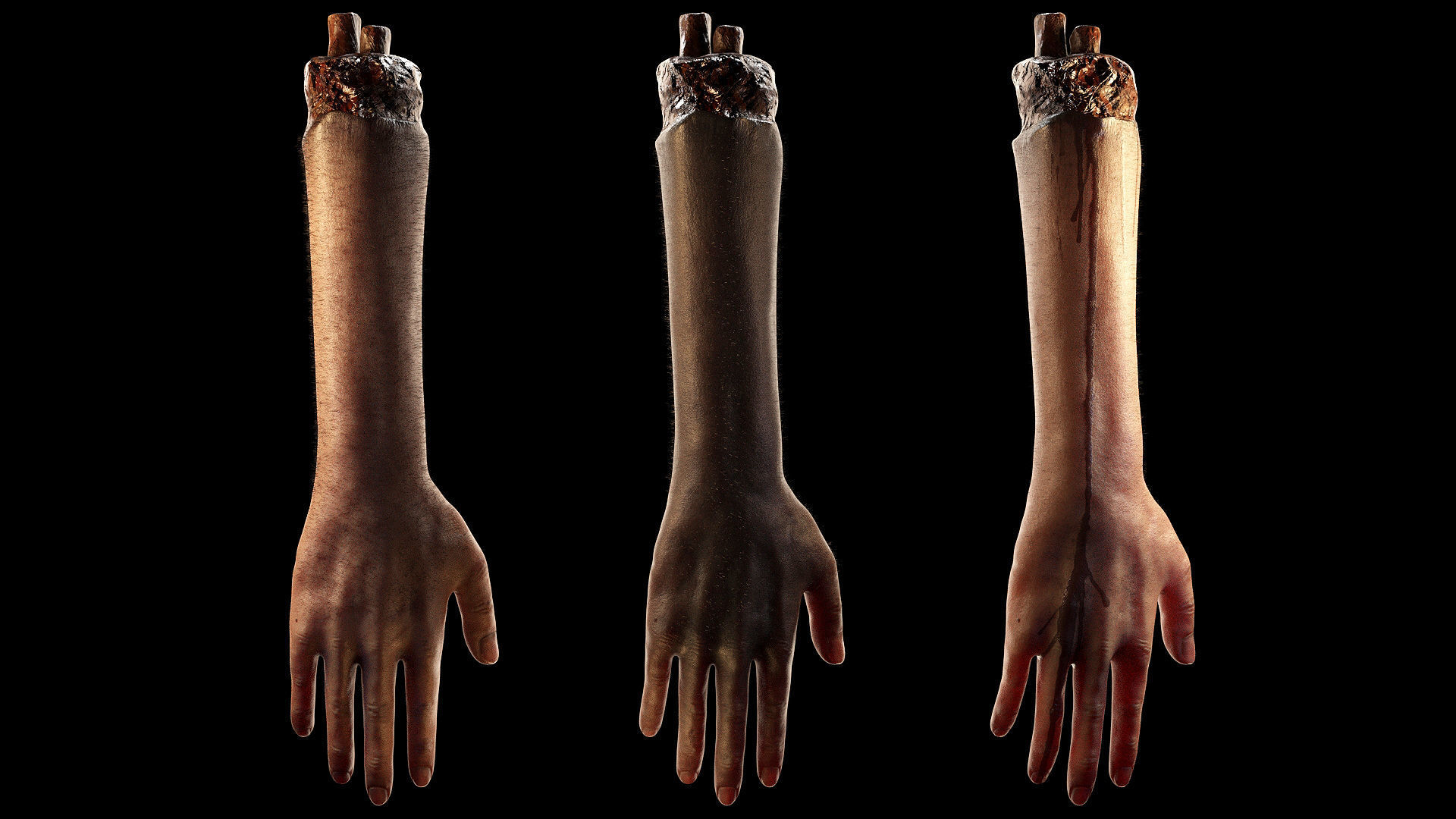 3D model Hand -Arm Severed low poly - Rigged VR / AR / low-poly rigged ...