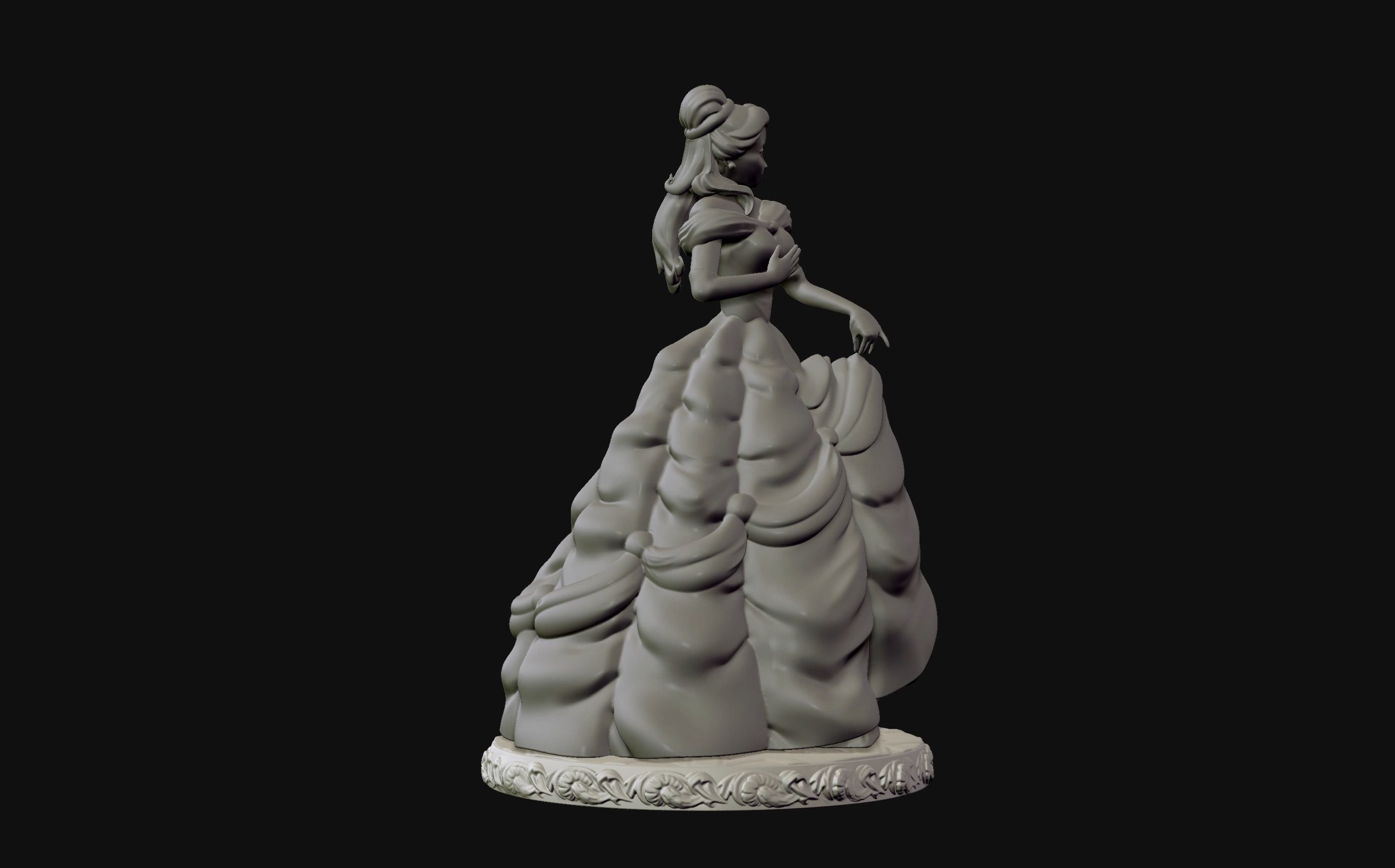 Beauty and the Beast - Belle - 3d print figure 3D model 3D printable ...