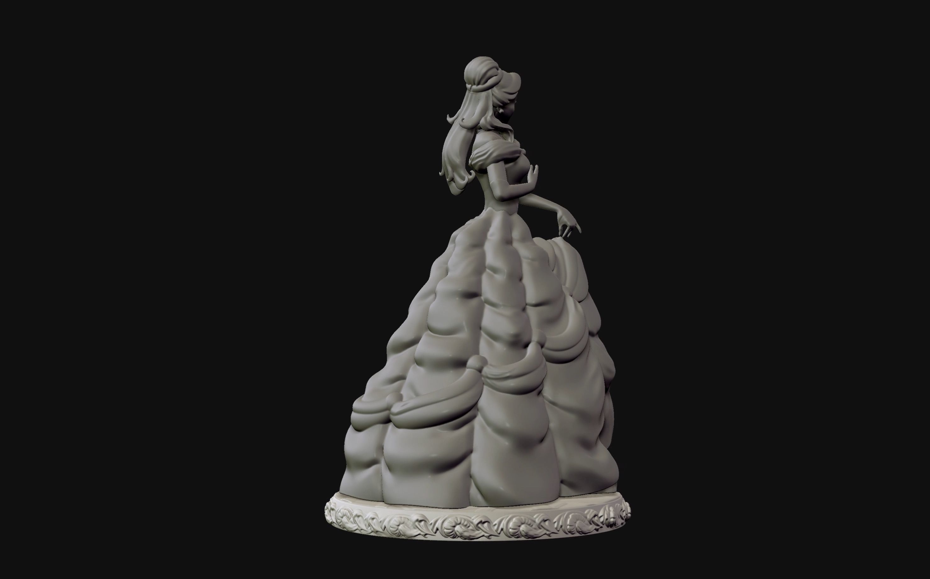 Beauty and the Beast - Belle - 3d print figure 3D model 3D printable ...