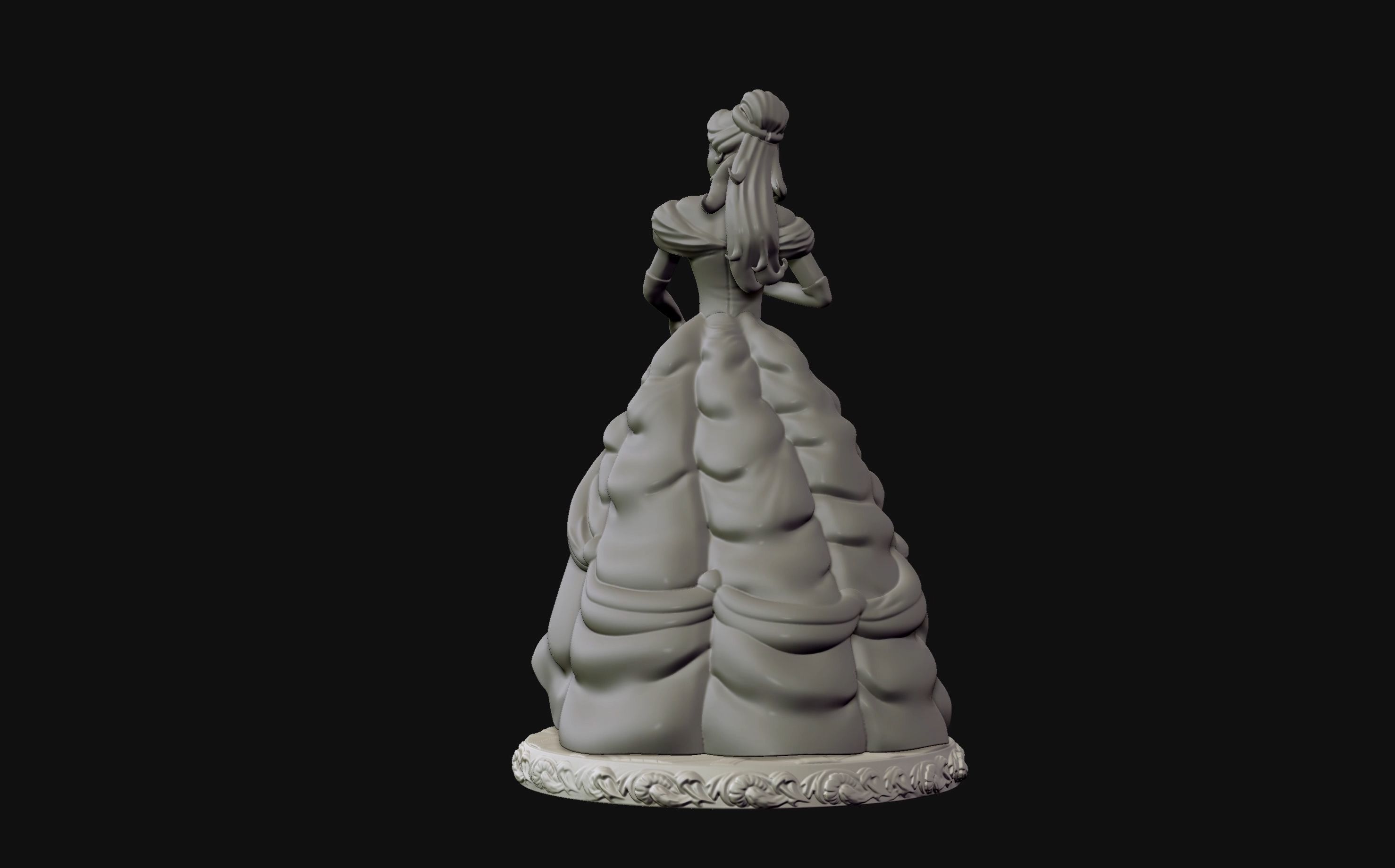 Beauty and the Beast - Belle - 3d print figure 3D model 3D printable ...