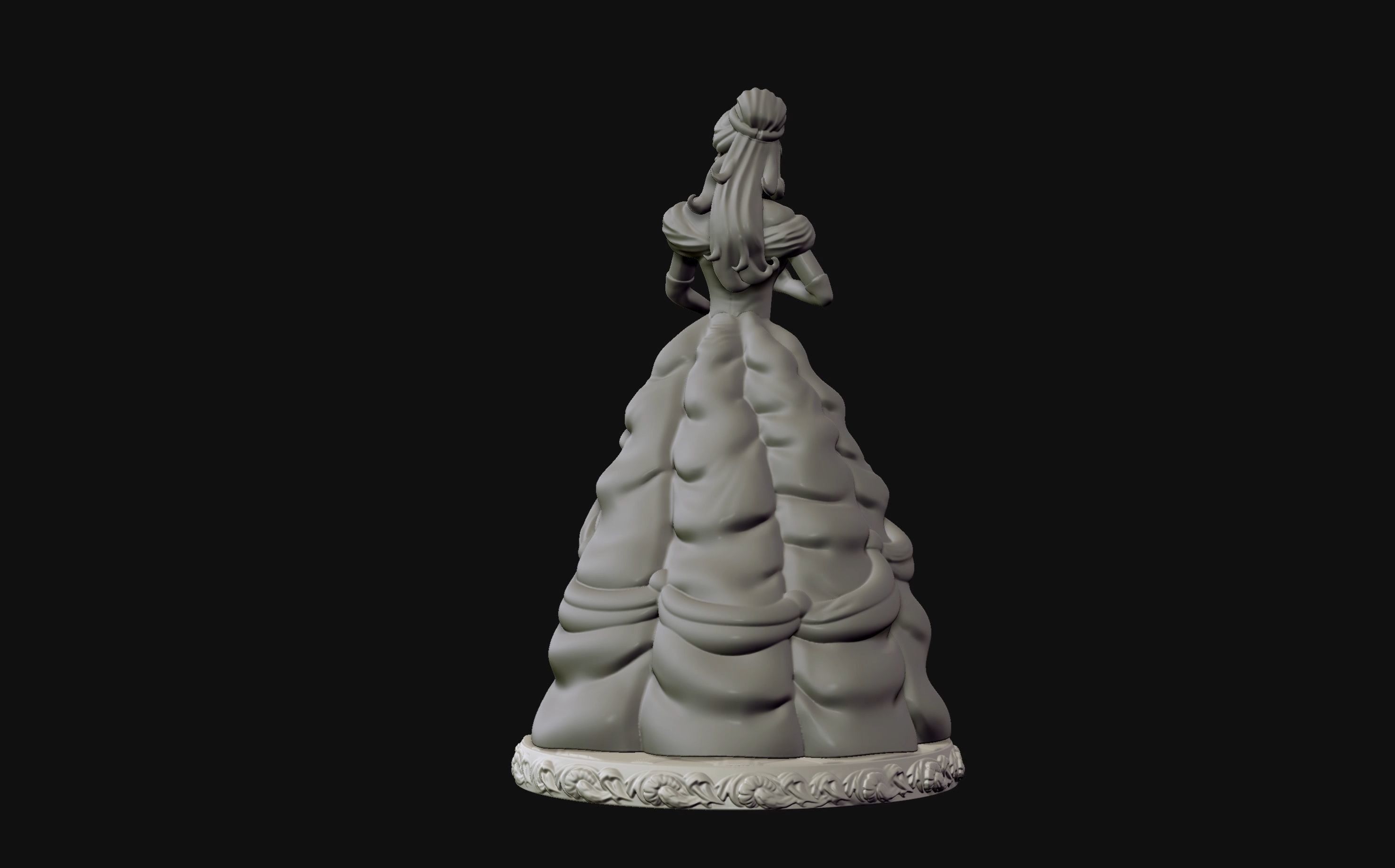 Beauty and the Beast - Belle - 3d print figure 3D model 3D printable ...