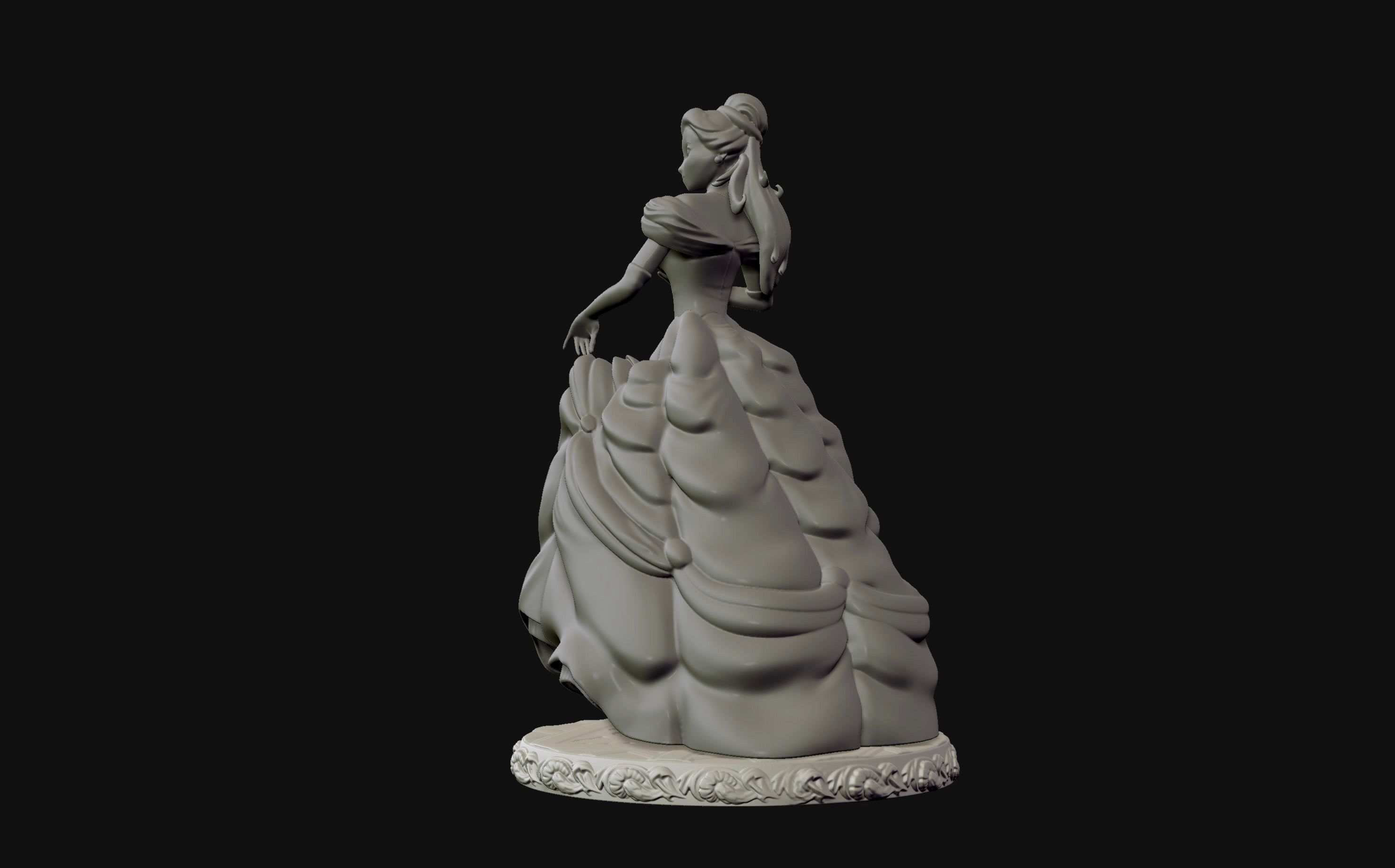 Beauty and the Beast - Belle - 3d print figure 3D model 3D printable ...