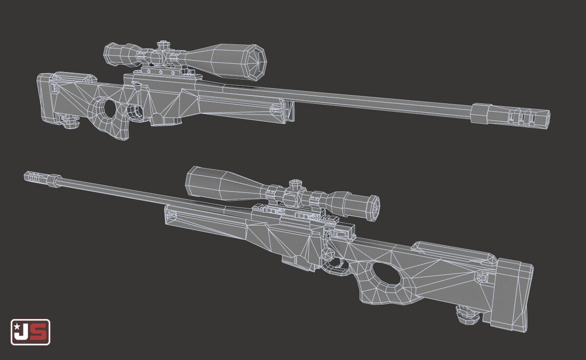 3D model Sniper rifle VR / AR / low-poly | CGTrader