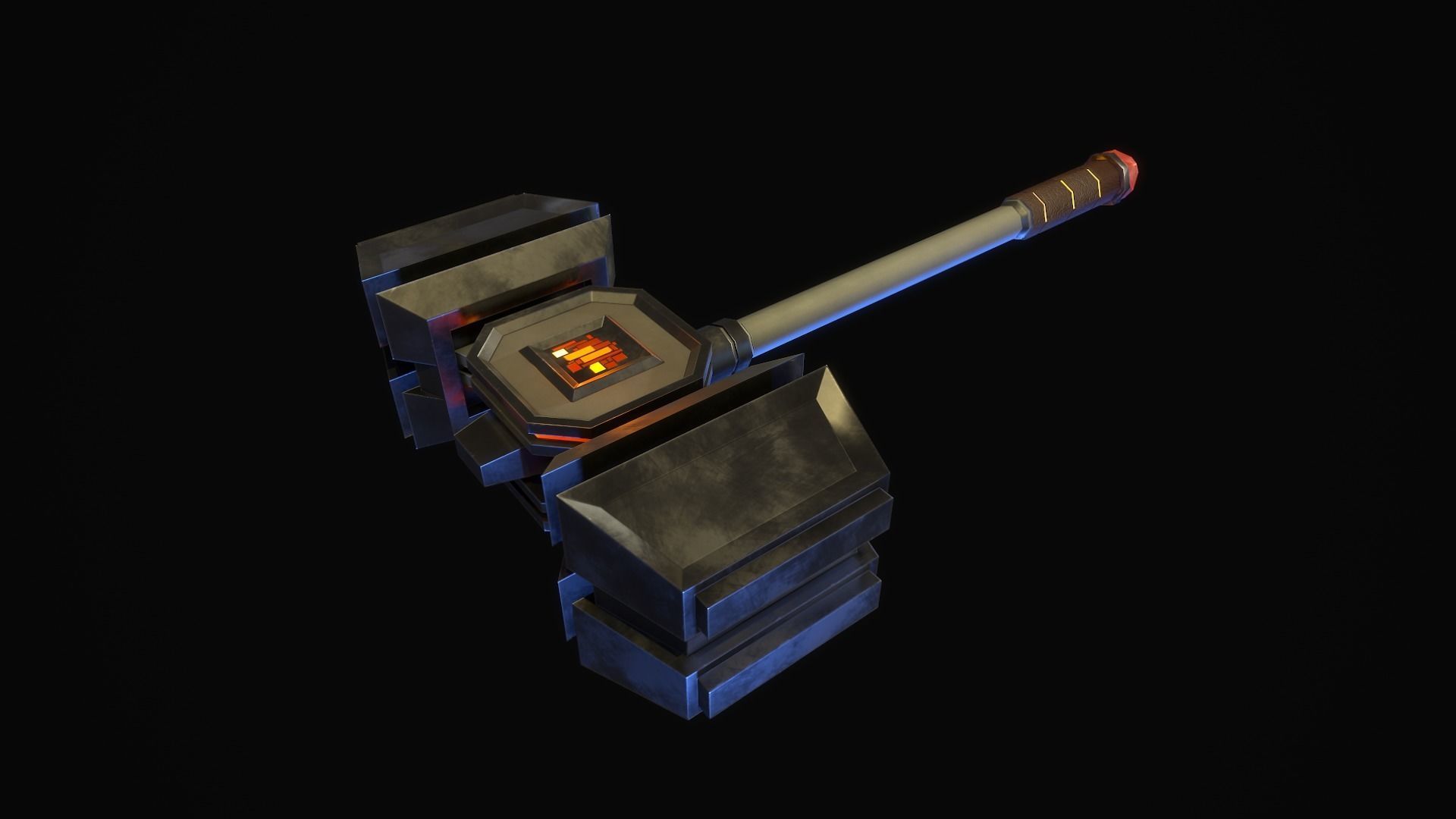 3D model Glowing hammer VR / AR / low-poly | CGTrader
