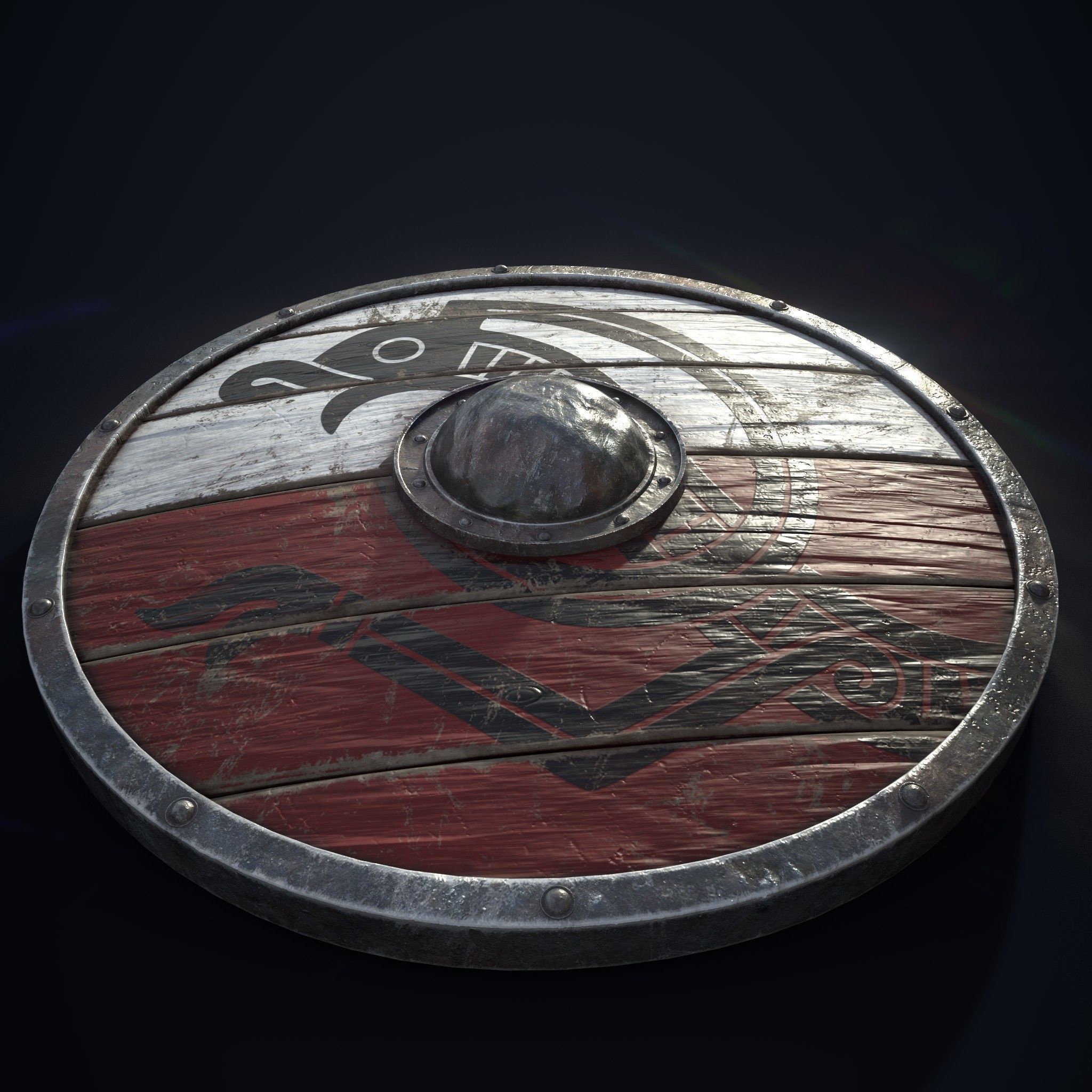 Viking Shield 3D 3D model | CGTrader