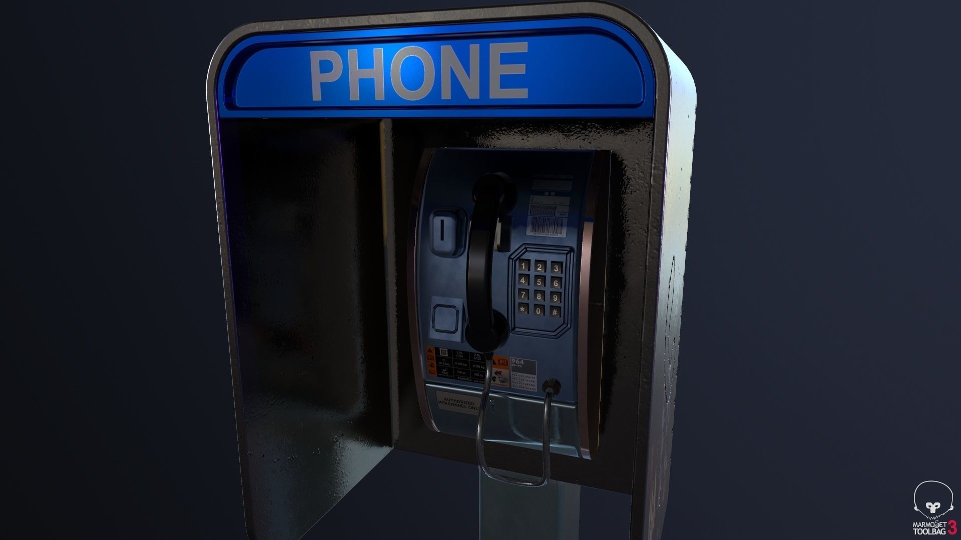 3D model Payphone Game Ready pay phone VR / AR / low-poly | CGTrader