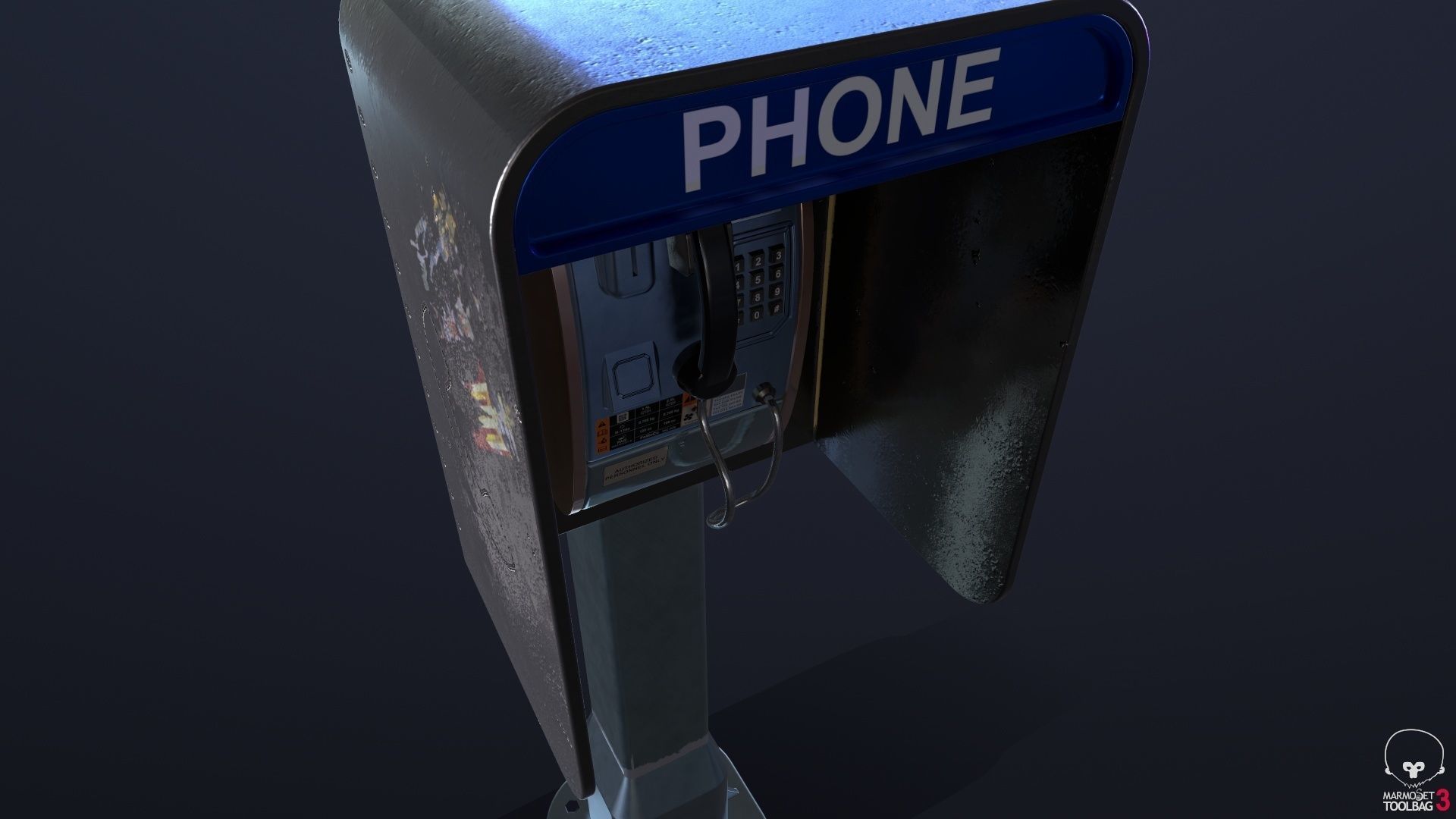 3D model Payphone Game Ready pay phone VR / AR / low-poly | CGTrader