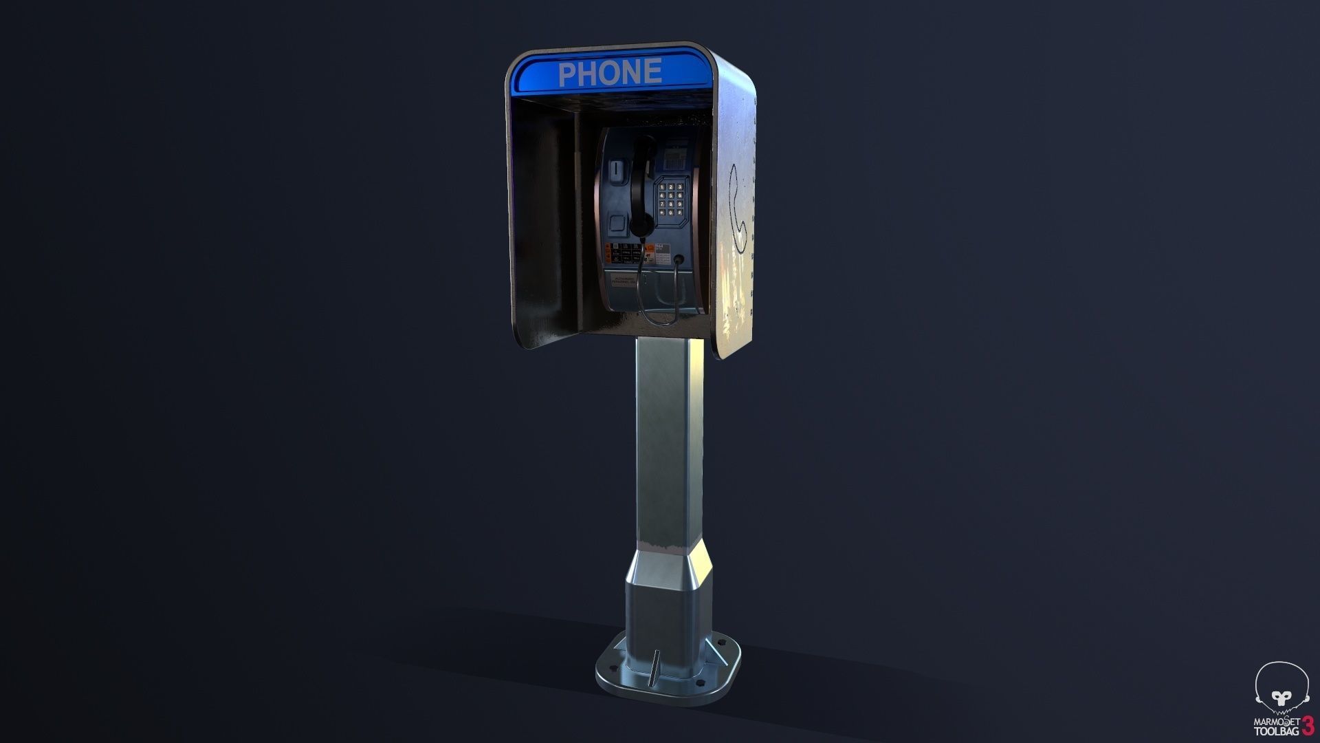 3D model Payphone Game Ready pay phone VR / AR / low-poly | CGTrader