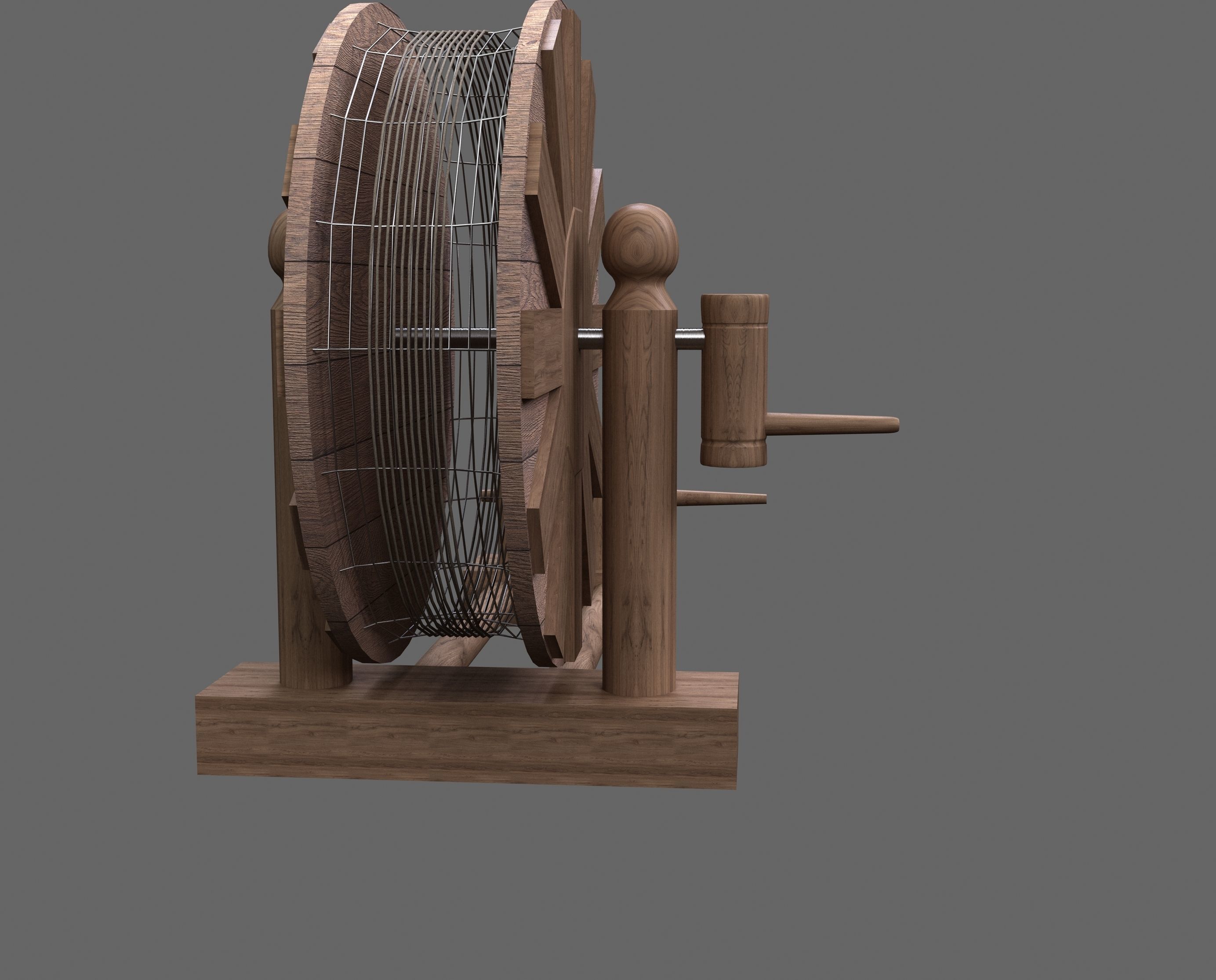 3D model 3D Medieval Sheave - Spinning Wheel - Winder VR / AR / low ...