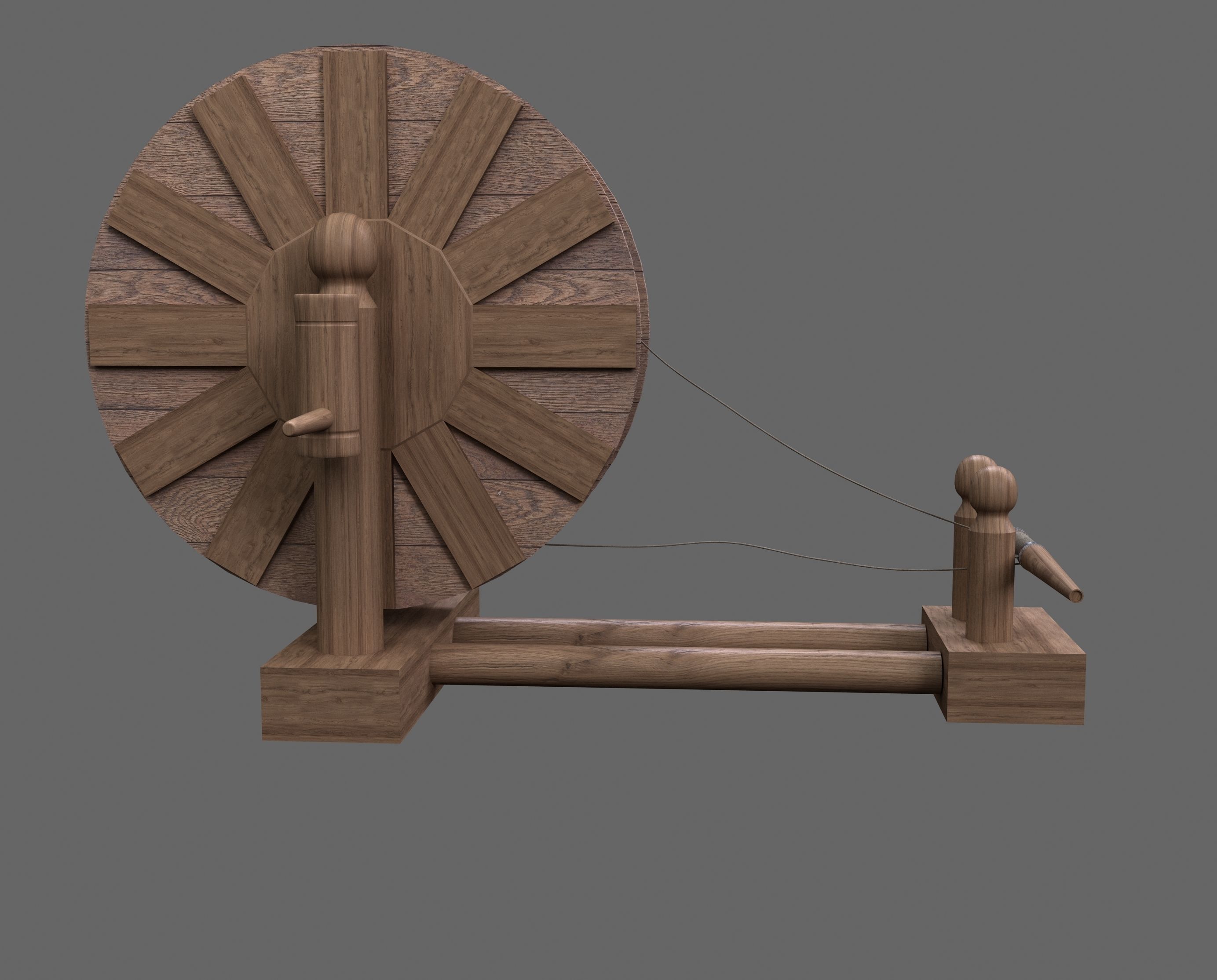 3D model 3D Medieval Sheave - Spinning Wheel - Winder VR / AR / low ...