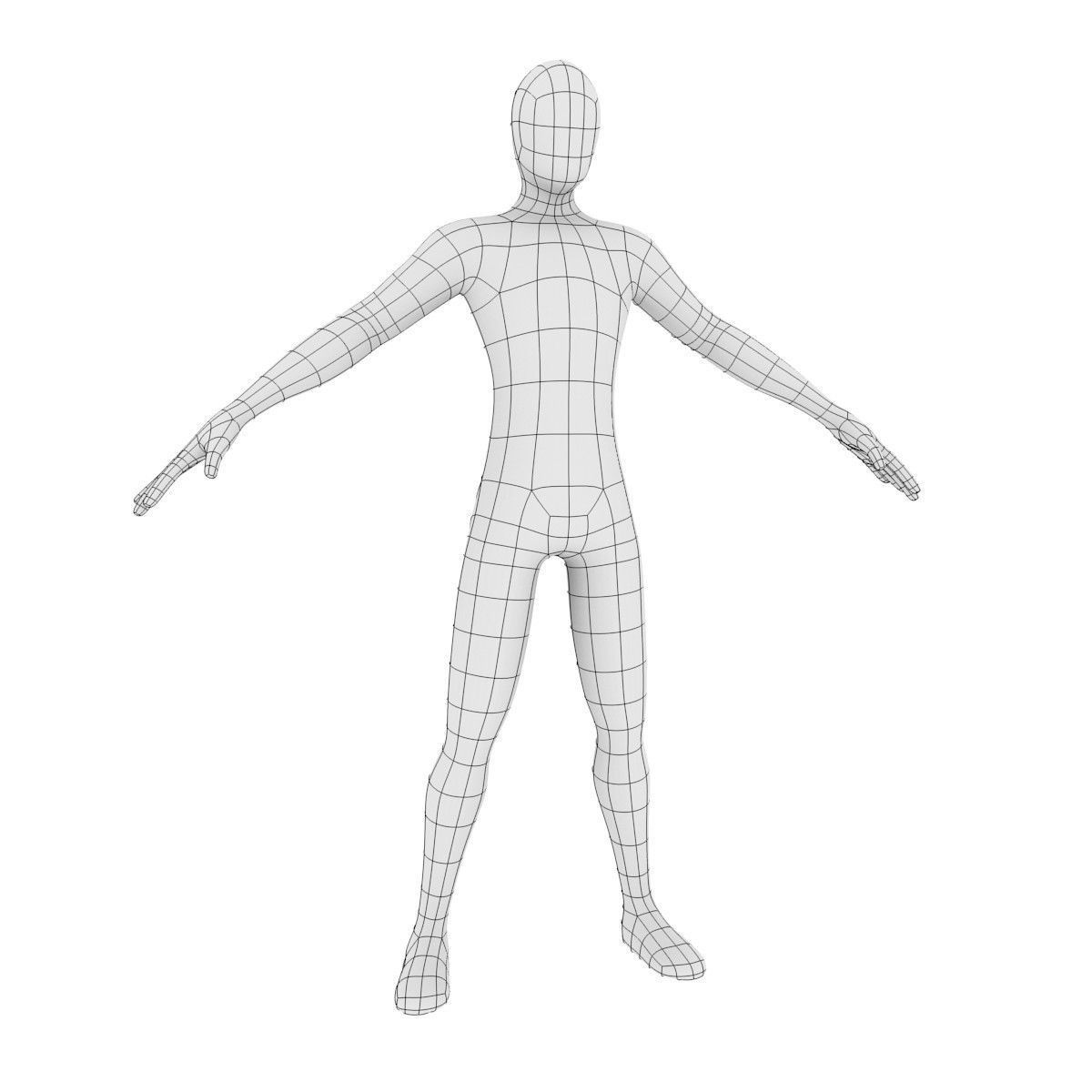 3D model Low-Poly Male Base Mesh VR / AR / low-poly | CGTrader