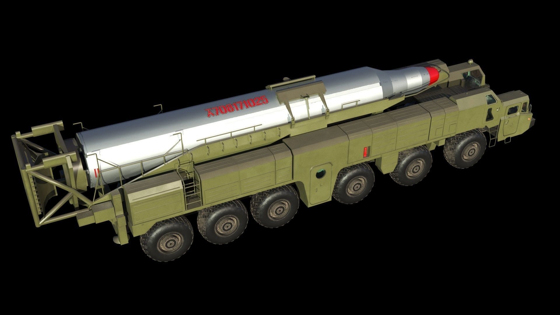 Musudan missile launcher 3D model | CGTrader