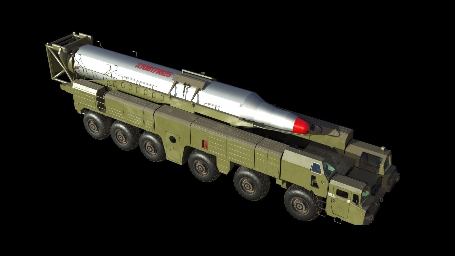 Musudan missile launcher 3D model | CGTrader