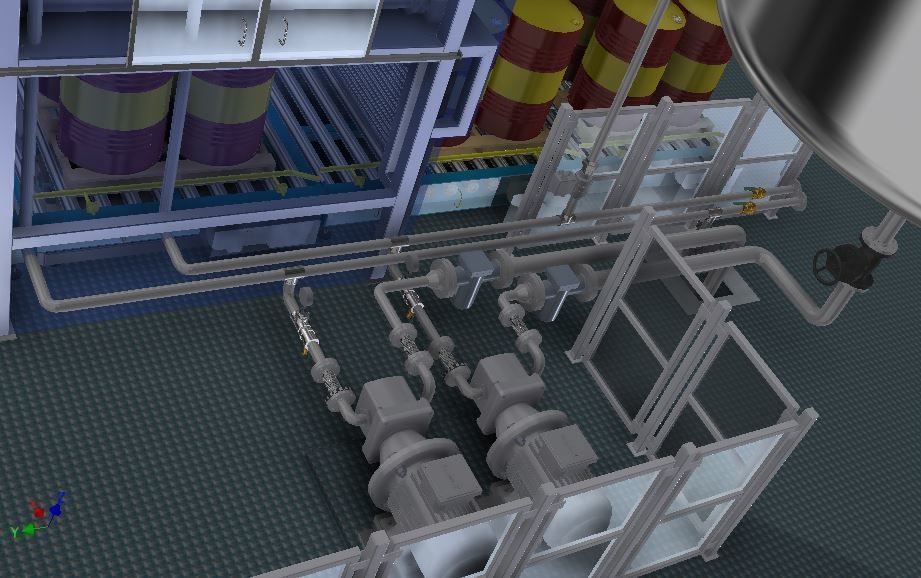 DRUM FILLING PRODUCTION LINE 3D model | CGTrader