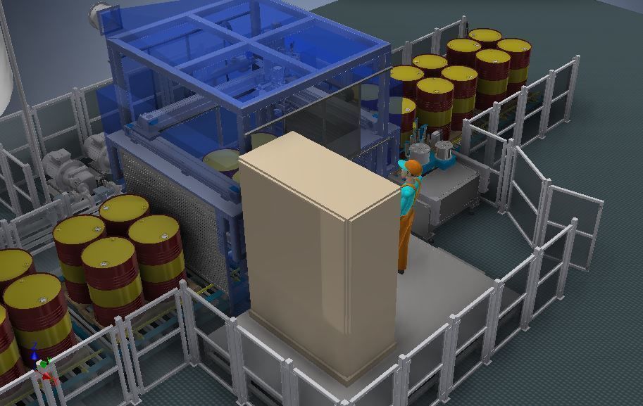 DRUM FILLING PRODUCTION LINE 3D model | CGTrader