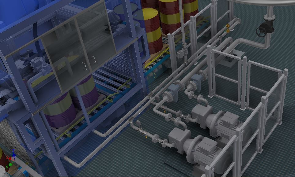 DRUM FILLING PRODUCTION LINE 3D model | CGTrader