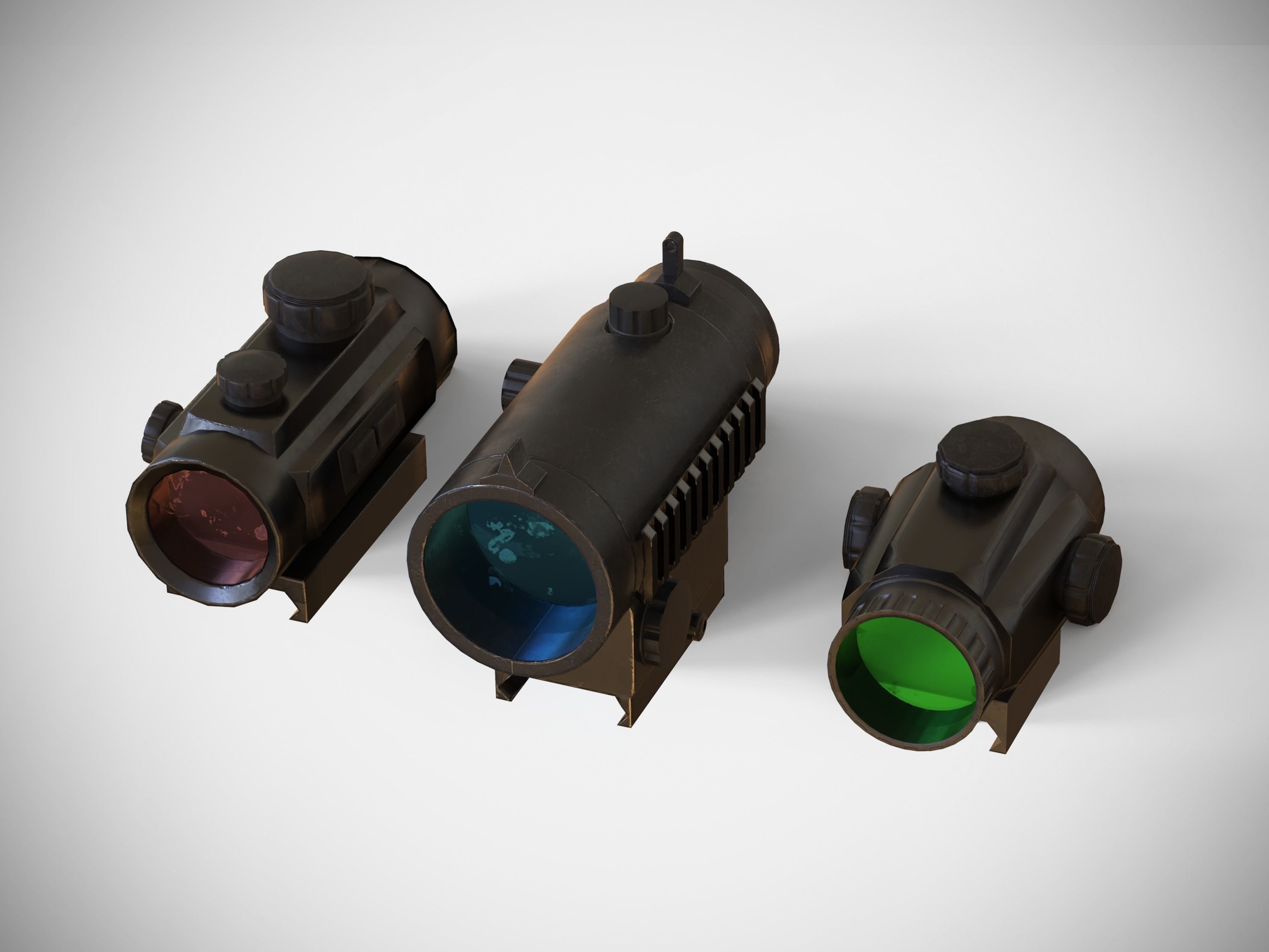 3D model Sight Attachments Pack - Optical - Scope - Reflex ...
