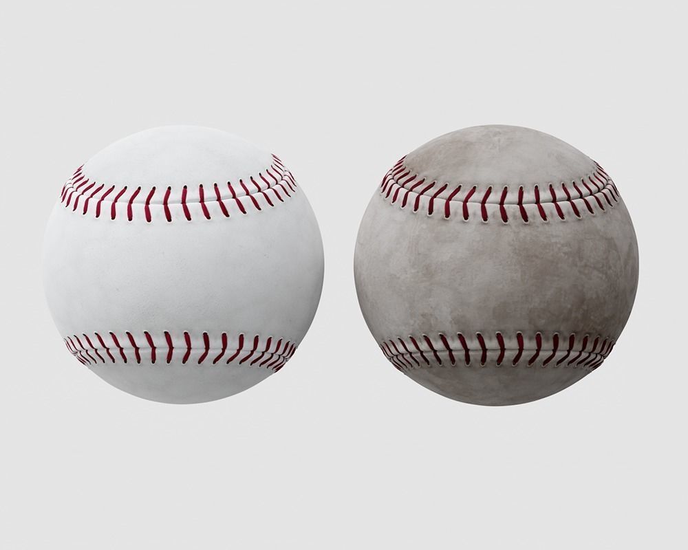 Baseball balls with textures 3D model | CGTrader
