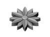Square rosette relief 3D model 3D printable | CGTrader