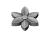 Square rosette relief 3D model 3D printable | CGTrader