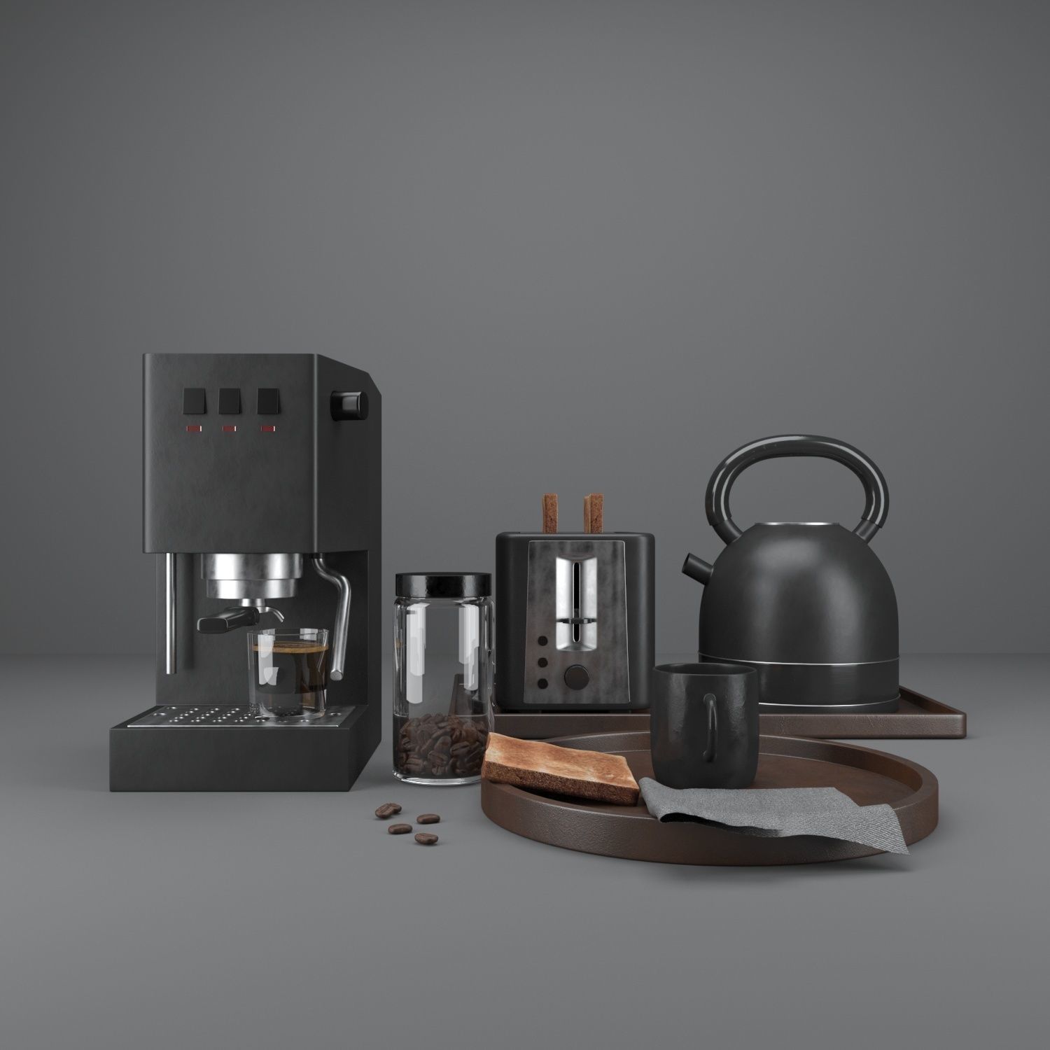 set of kitchen appliances 3D model | CGTrader